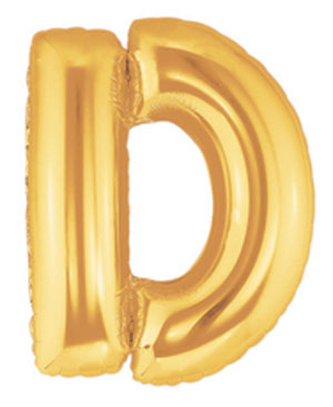 Megaloon Gold Letter D Wholesale Balloon – MSR Balloons