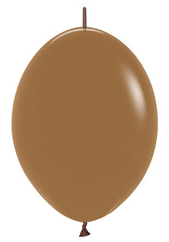 12 Deluxe Mocha Brown Link-O-Loons – MSR Balloons