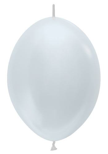 12 Pearl White Link-O-Loons – MSR Balloons